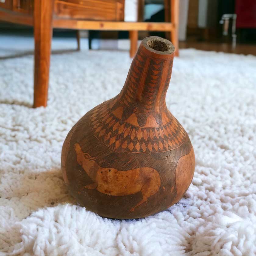 Antique Hand Carved Kenyan Calabash | Kenyan Artistry and Heritage ...